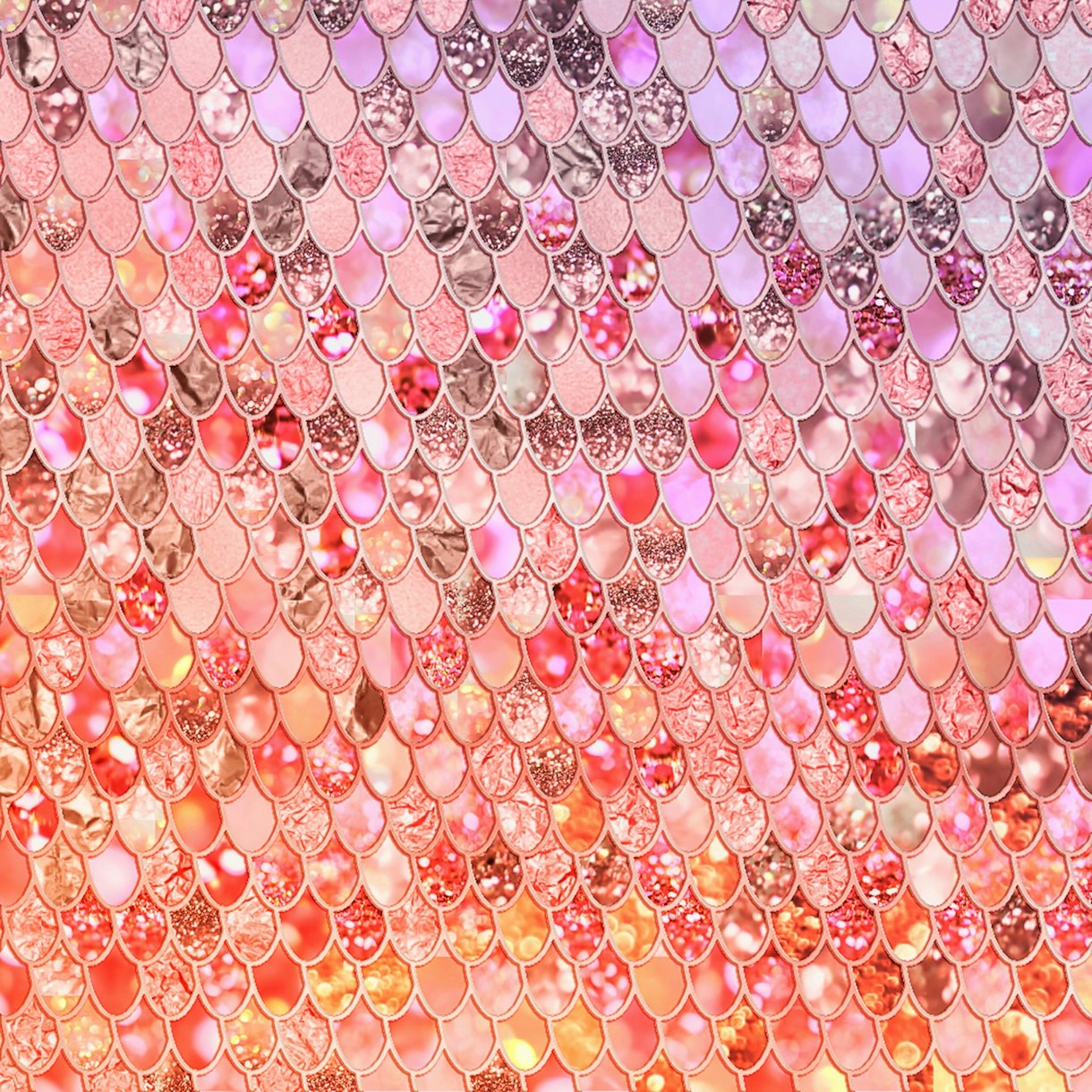 Pink Metal Mermaid Scales wallpaper - Happywall