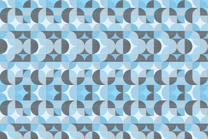 Retro Geometric Pattern Aqua - Happywall