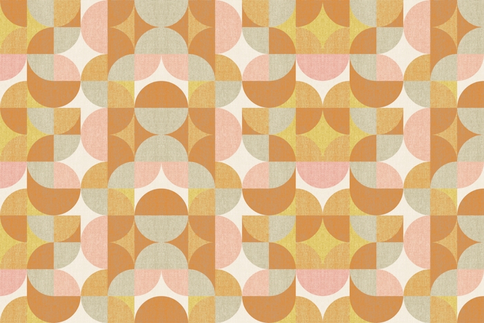 Retro Geometric Wallpaper in Pastel Colors