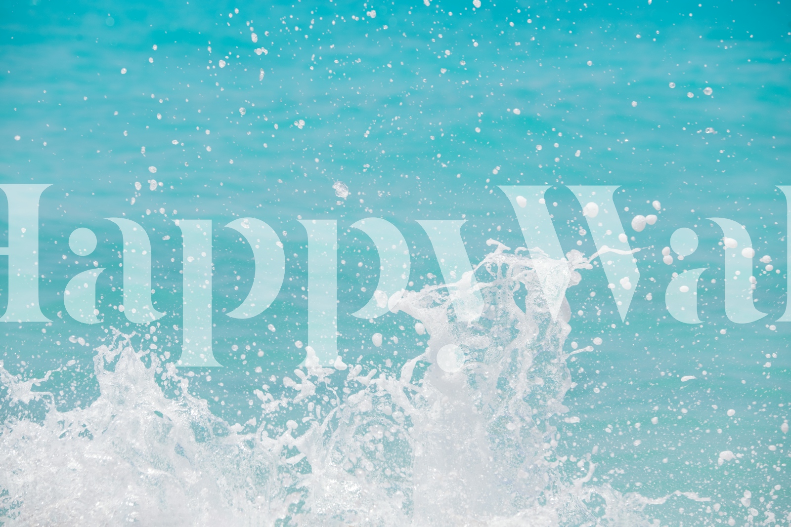 Caribbean Ocean Splash Blue Water Wallpaper