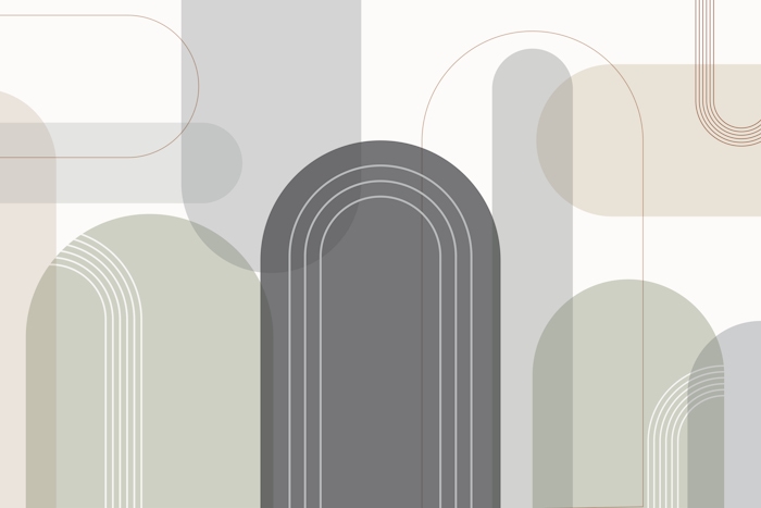 Abstract Warm Neutral Arch Wallpaper