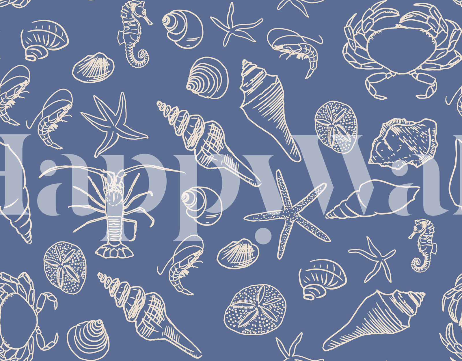 Seahorse Ocean Nautical Wallpaper | Happywall