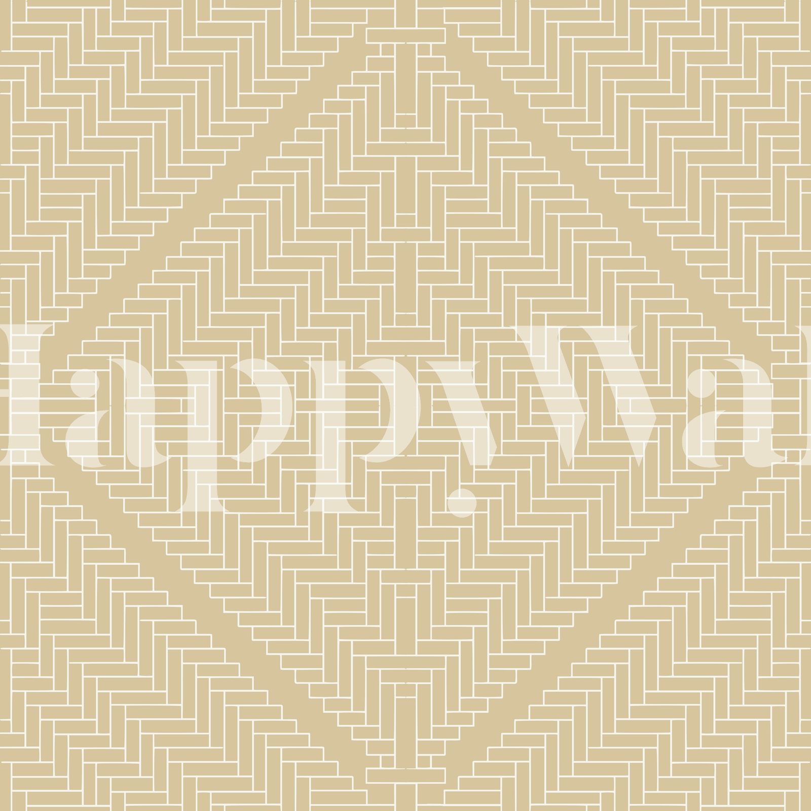 Rattan Tiles Beige Wallpaper - Happywall