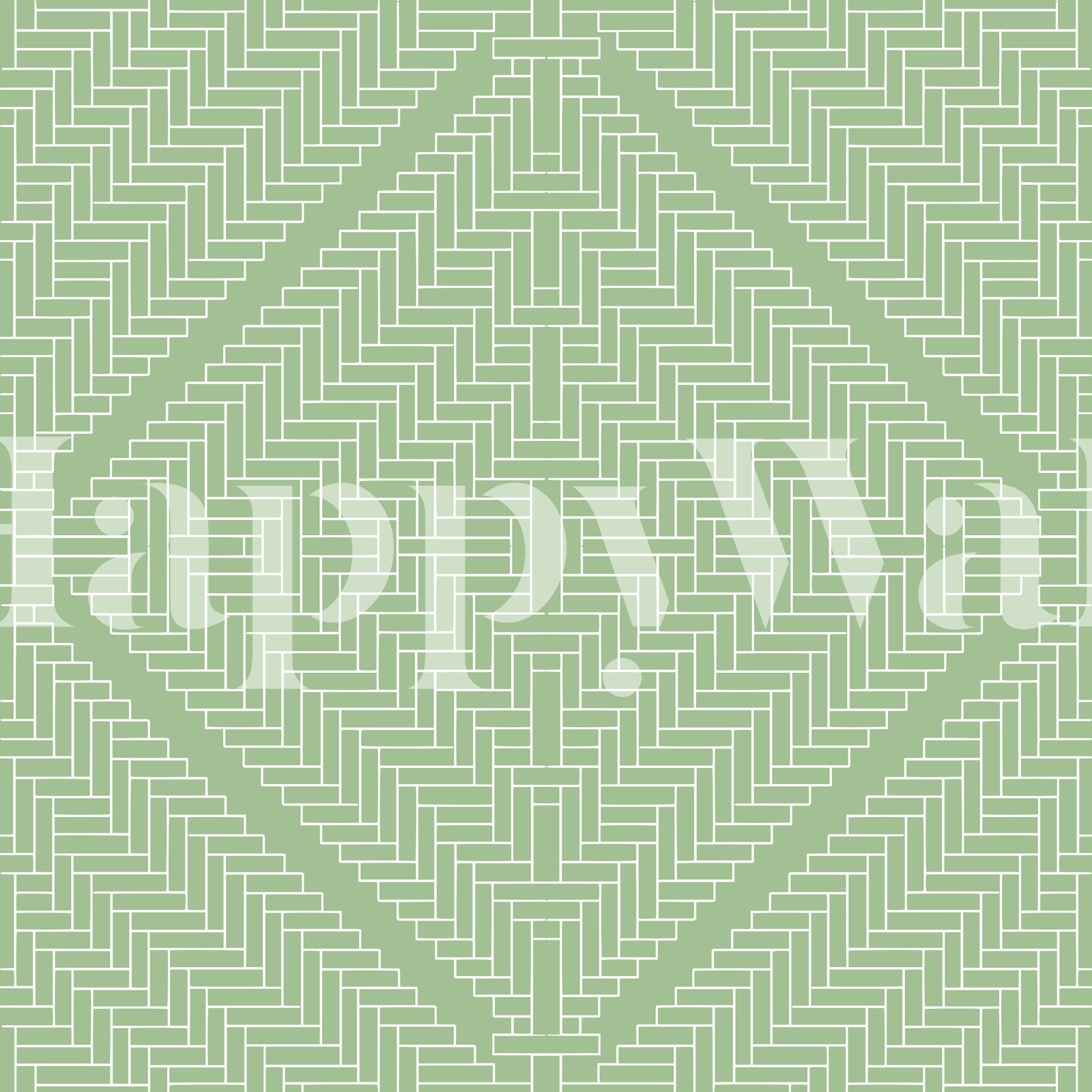 Rattan Tiles Sage Green Wallpaper | happywall.com