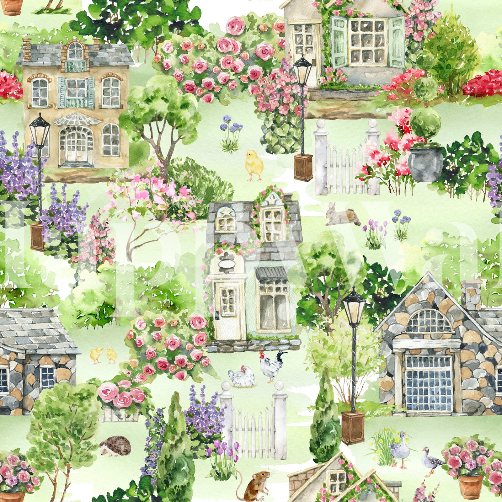 English Countryside Garden Landscape - Happywall