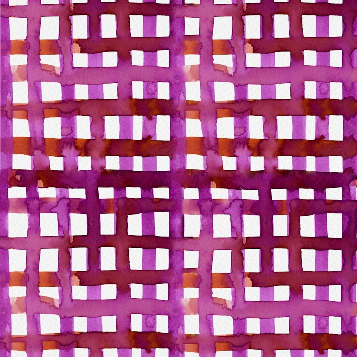 Watercolor Magenta Grid Wallpaper