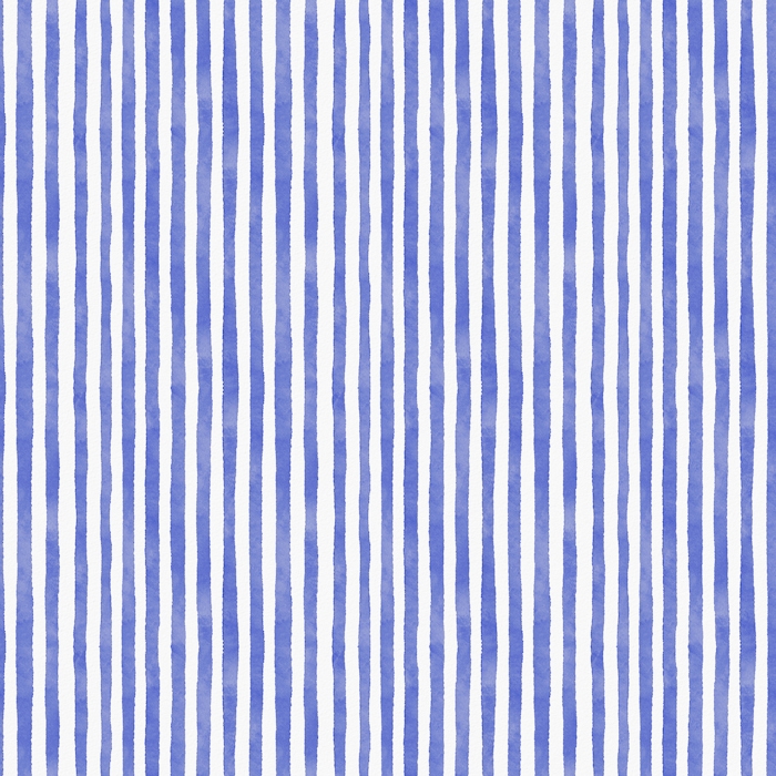 Watercolor Fine Stripes - Blue | happywall.com