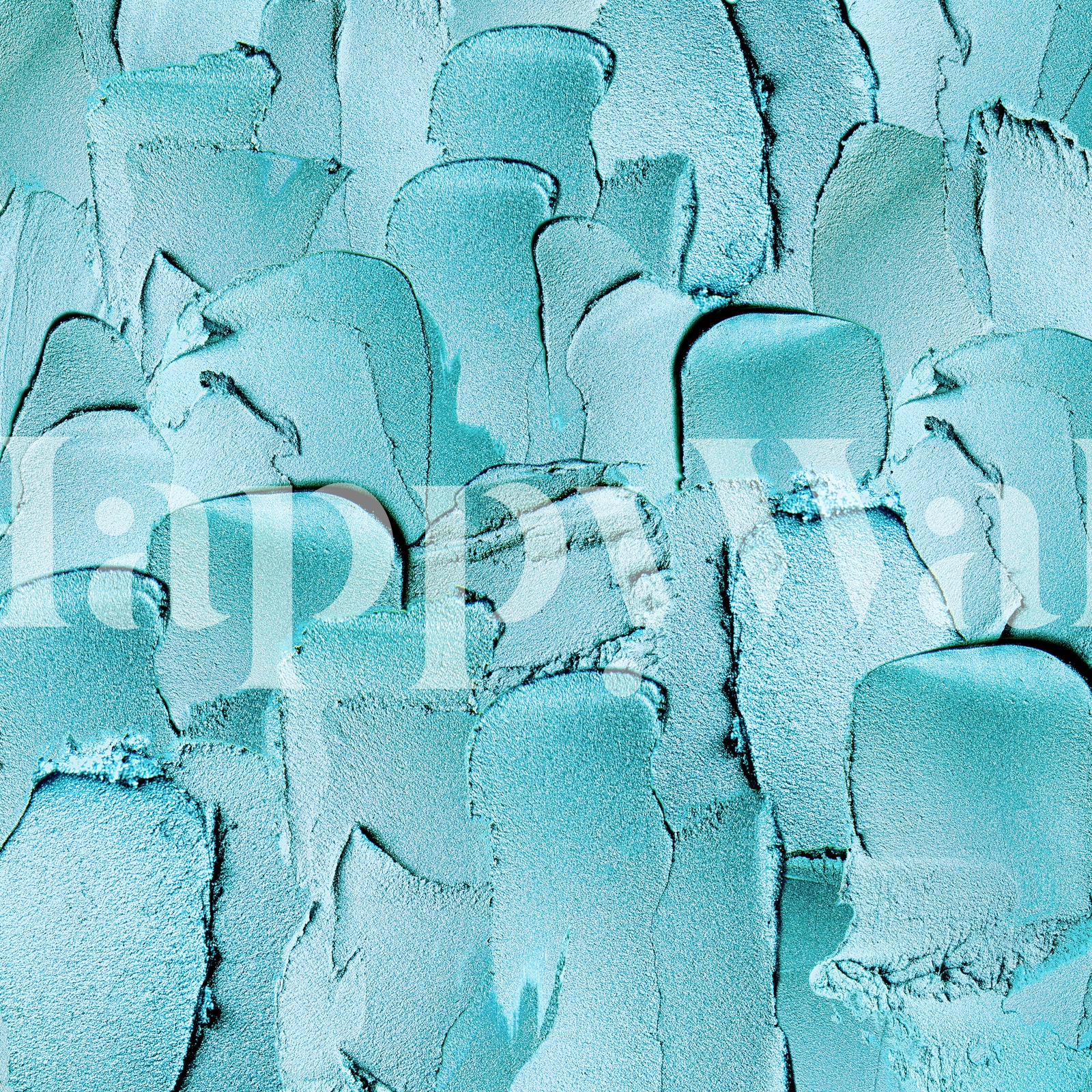 Turquoise Metal Brush Strokes Wallpaper | Happywall