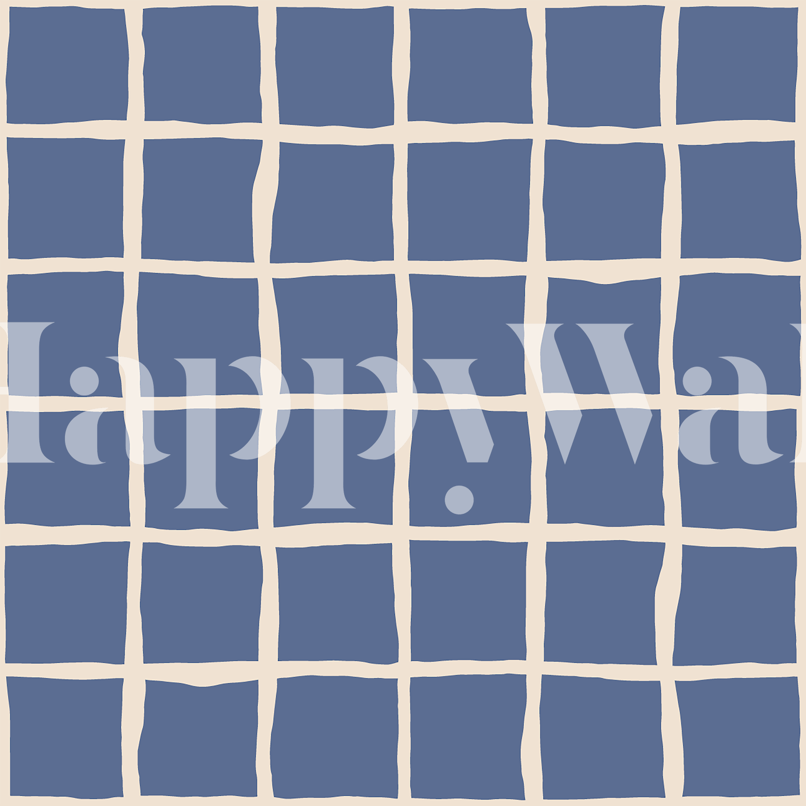 Checkers Grid Ocean Nautical Blue Wallpaper