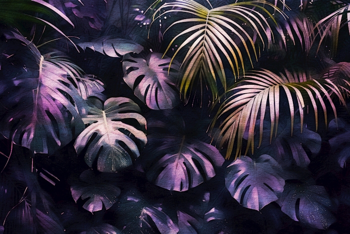 Muted Moody Rainforest Jungle Wallpaper | Happywall