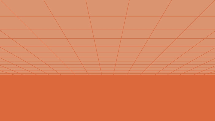 Minimal Modern Line Grid Art Peach - Happywall