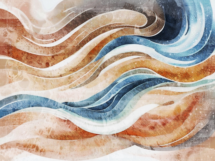 Wavy Flow Wallpaper | Happywall.com