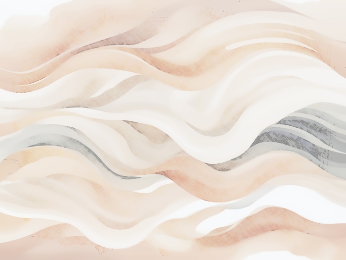 Peach Beige Abstract Wave Wallpaper