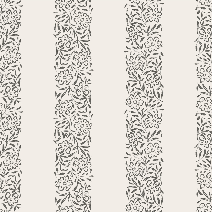 Floral Ribbons Wallpaper | happywall.com
