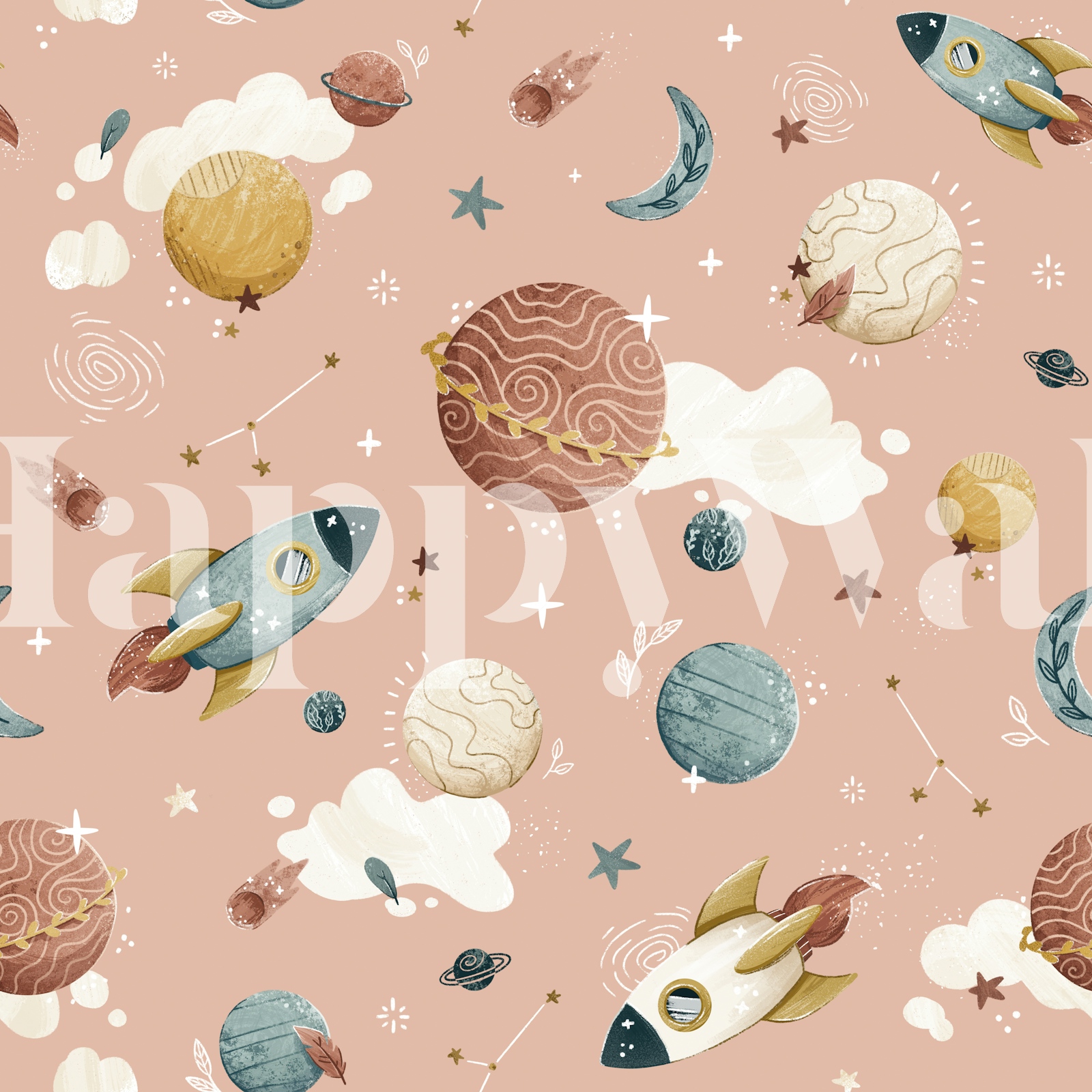 Boho Dreamscape - peach | Happywall.com