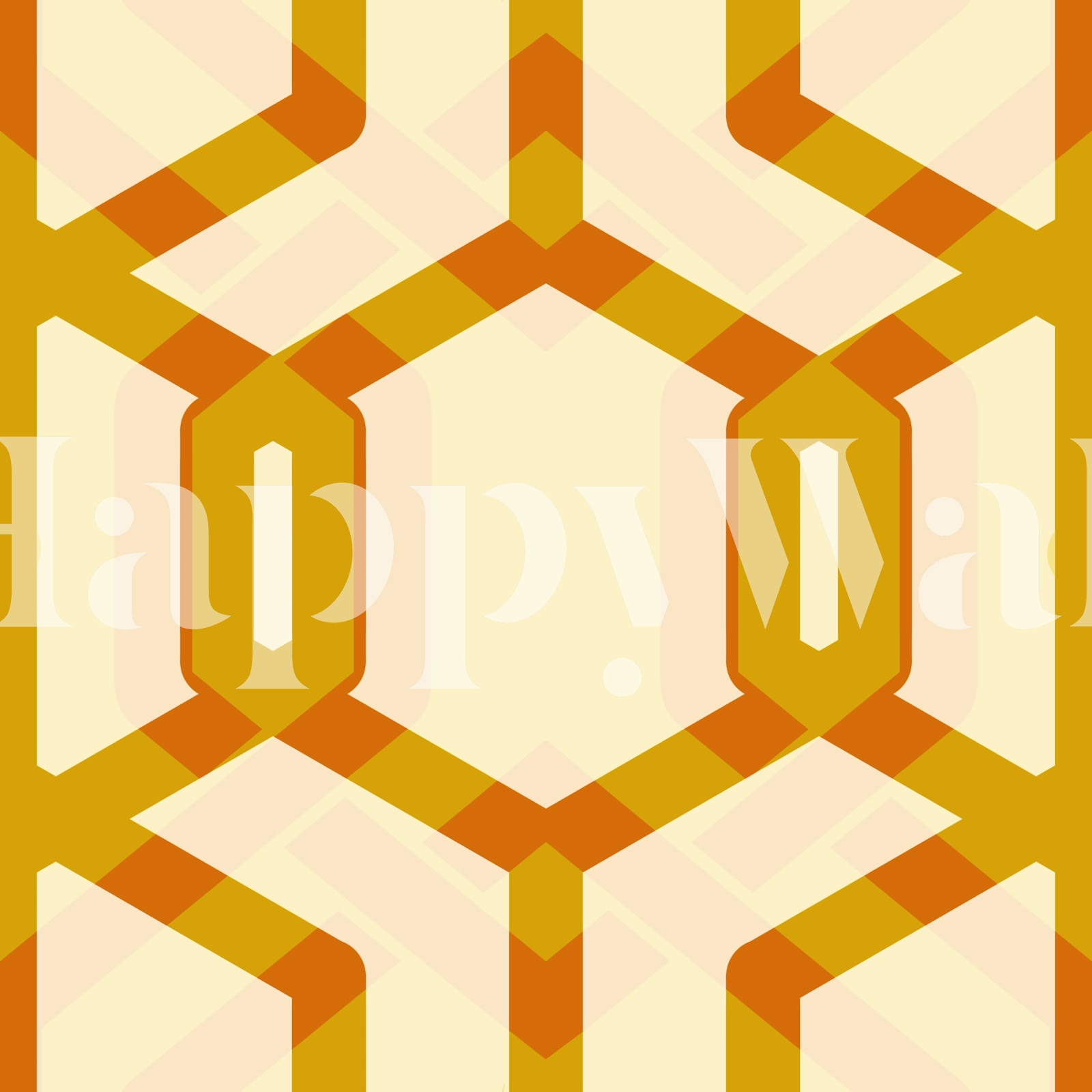 Overlapping Midcentury Hexagons Wallpaper