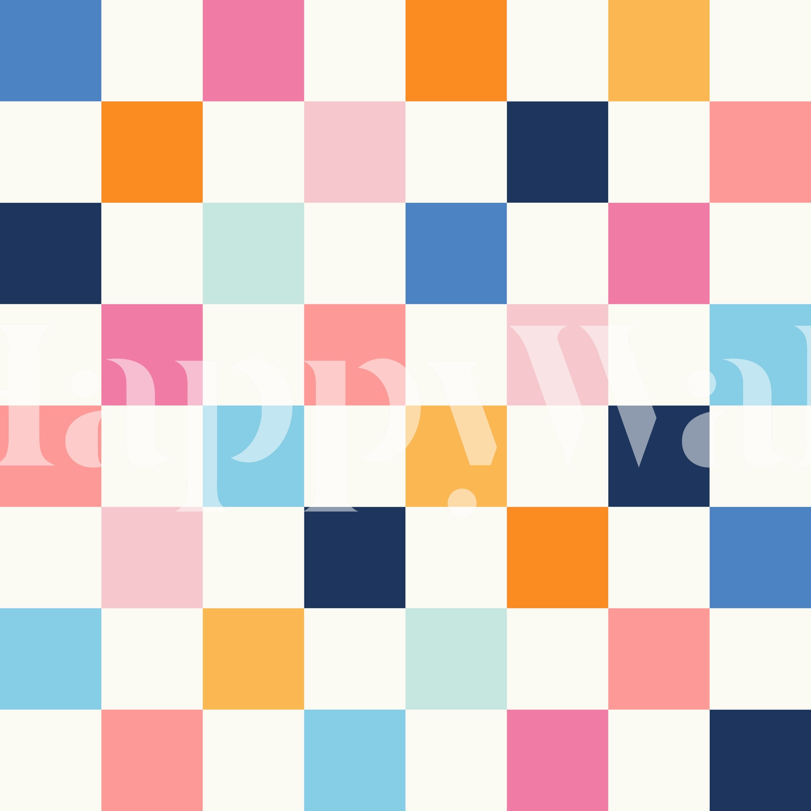 Funky Rainbow Checkers Wallpaper - Happywall.com