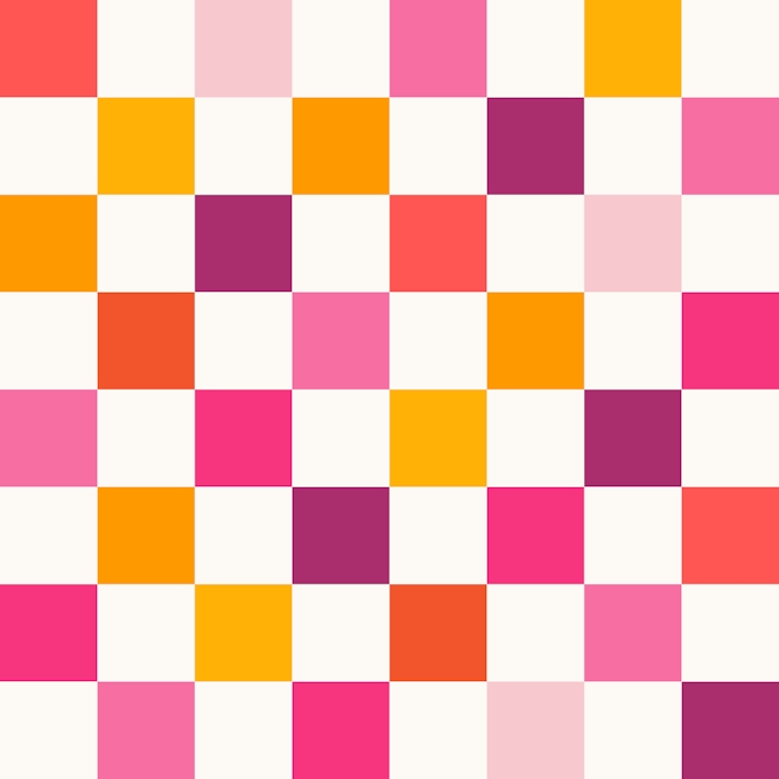 Funky Pink and Yellow Checkers Wallpaper