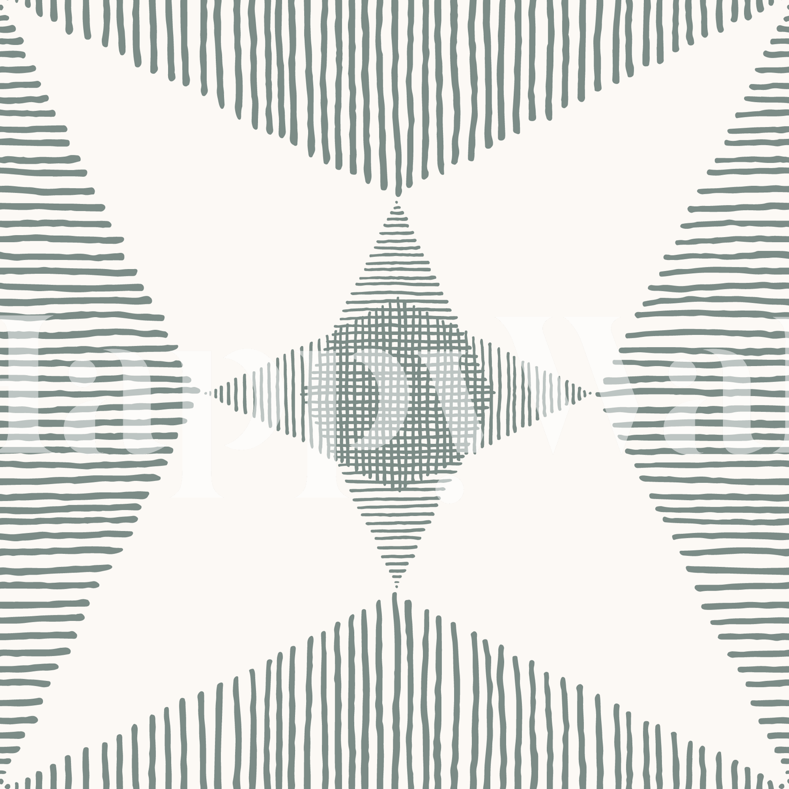 Mid Century Modern Star Wallpaper Grey Green