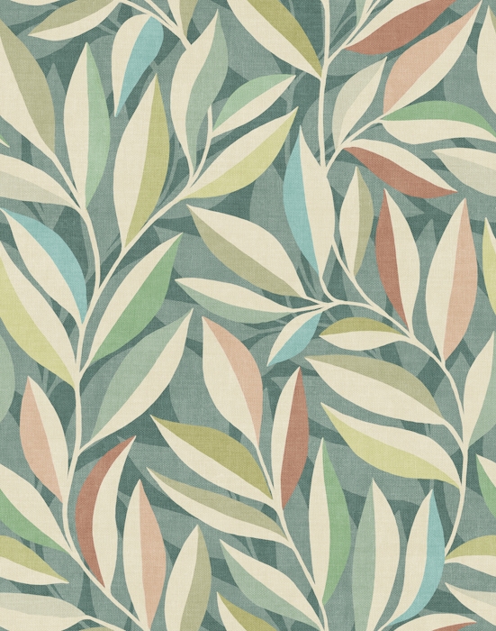 Pastel Tranquil Whispering Leaves Wallpaper