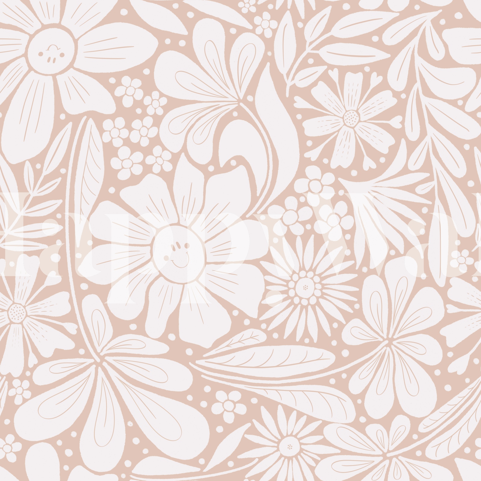 Discreet Smiling Wallpaper | happywall.com