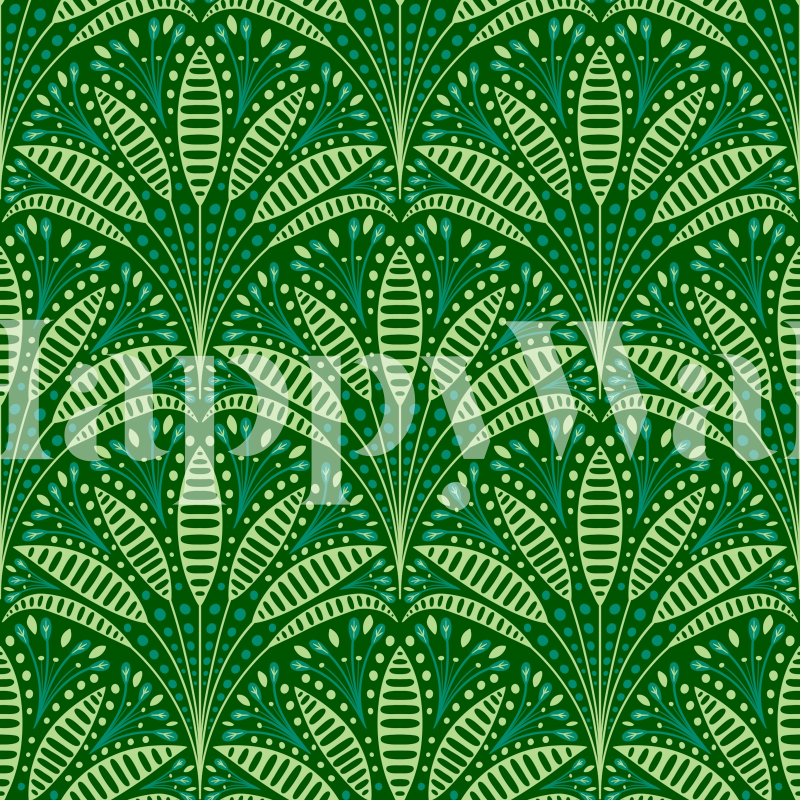 Art Deco Palms Wallpaper - happywall.com