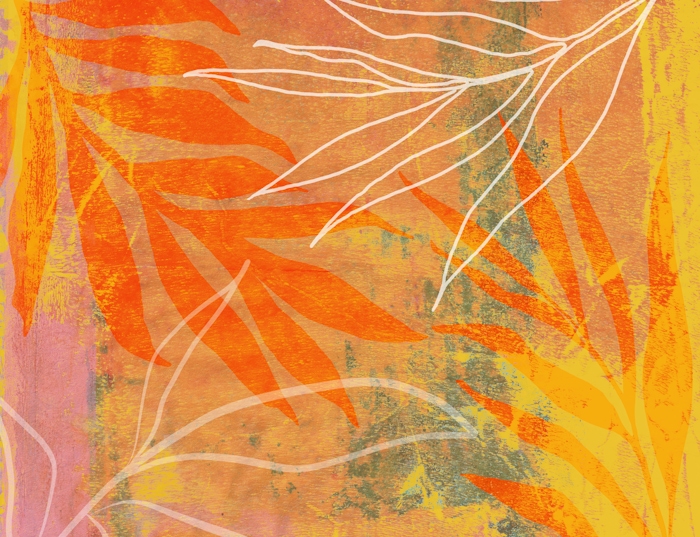 Tropical Mixed Media Foliage Art - Happywall