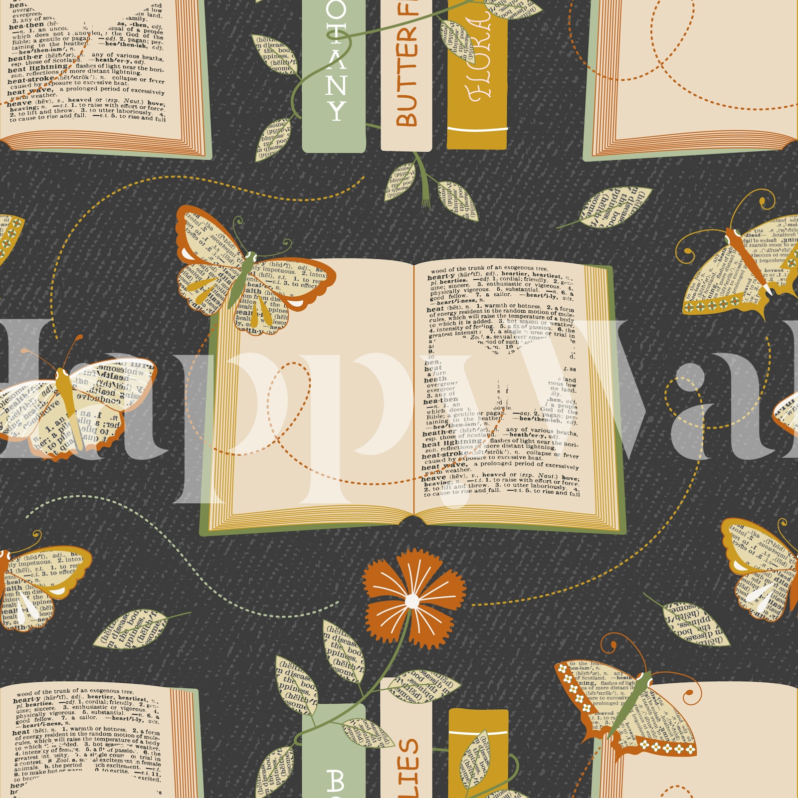 Surrealist Library Wallpaper | happywall.com