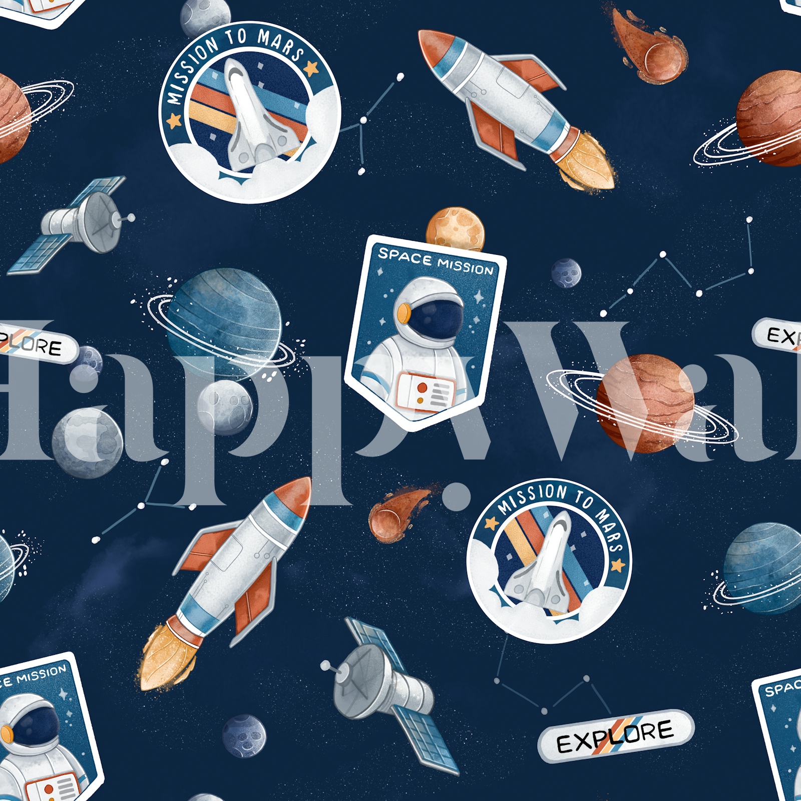 Mission to Mars - navy Wallpaper