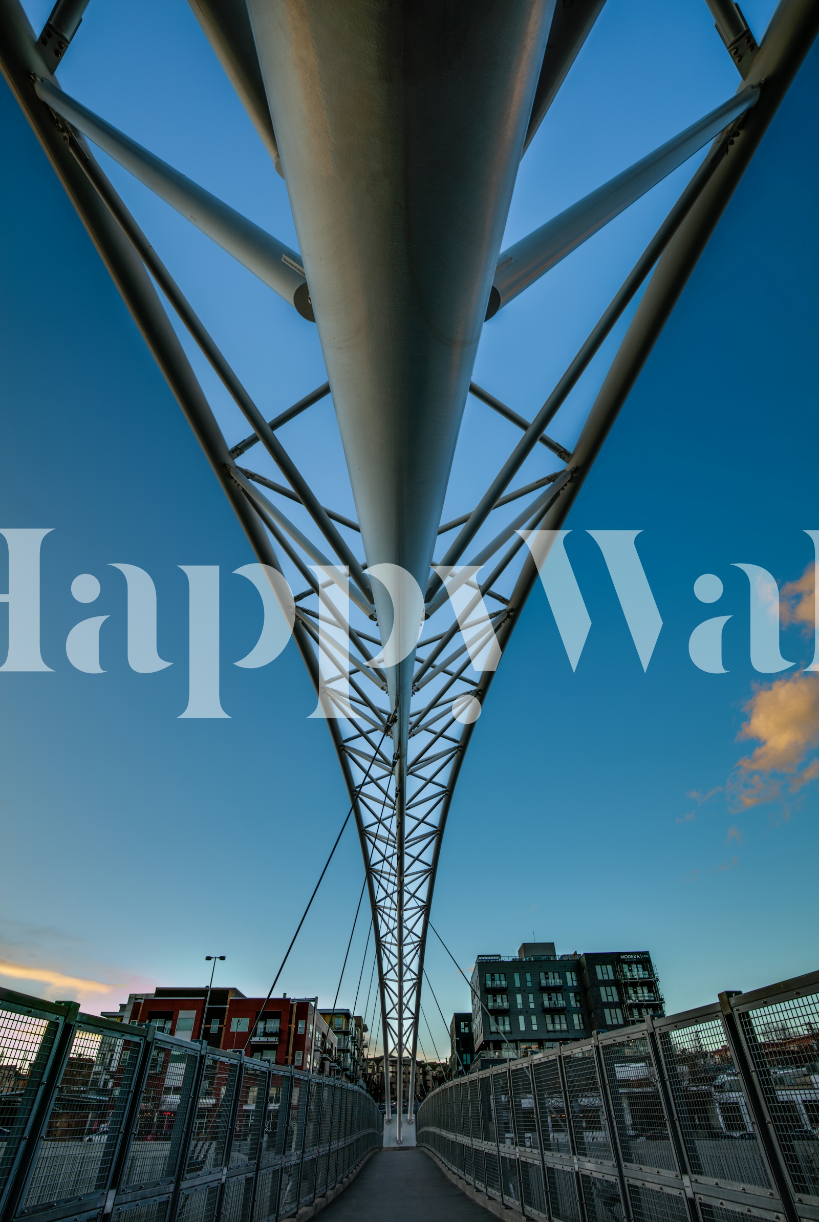 Highland Pedestrian Bridge Wallpaper | happywall.com