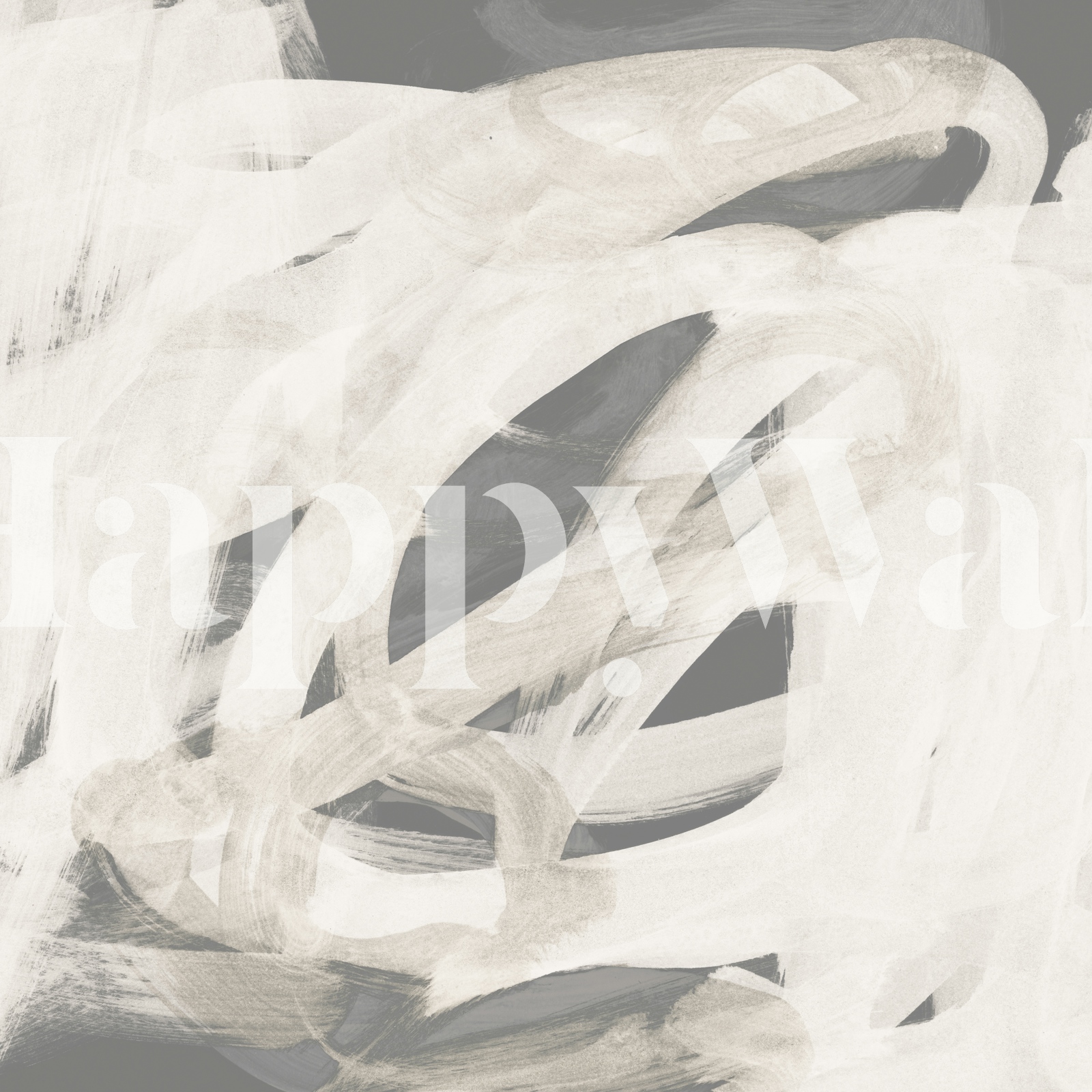 Brushstrokes Neutral Wallpaper | Happywall.com