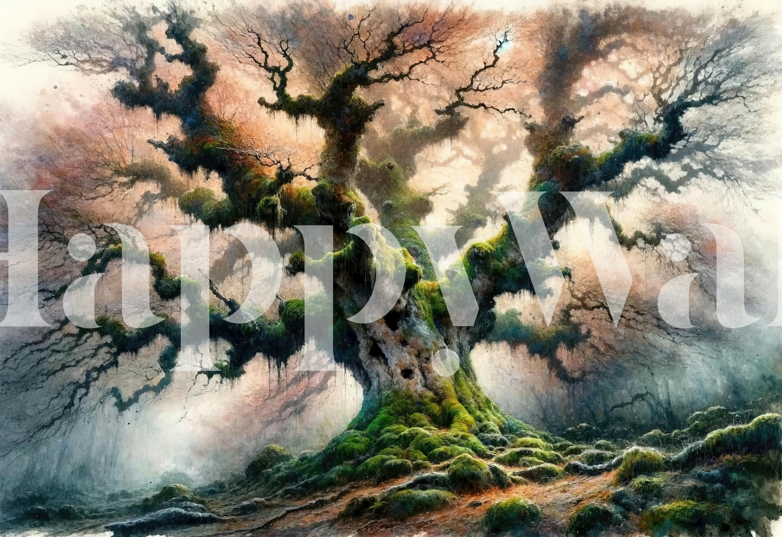 Ancient Tree Nature Wallpaper for Living Room