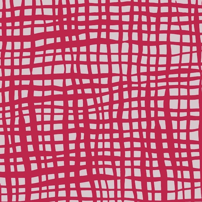 Retro Grid Pattern Viva Magenta - Happywall