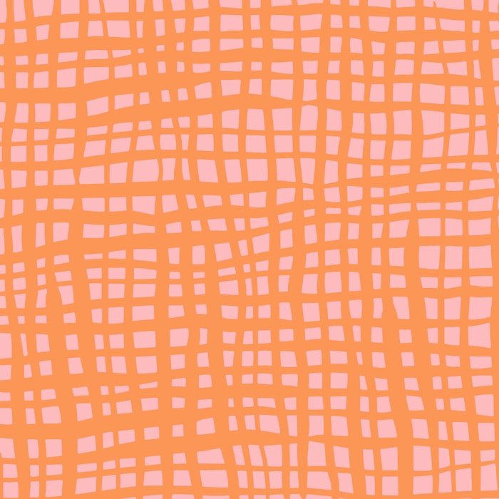 Orange Retro Grid Pattern Wallpaper