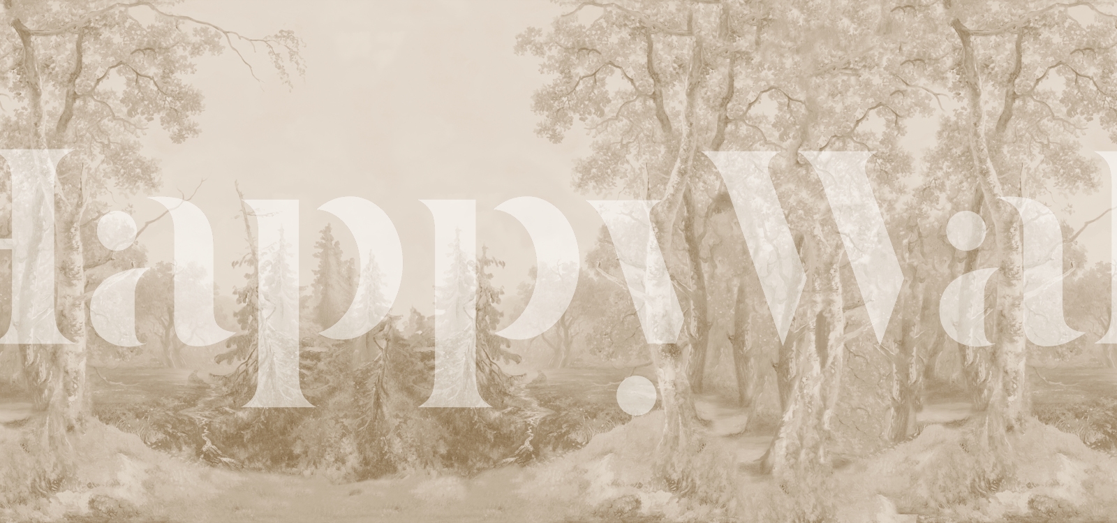 Forest Landscape Beige - Happywall