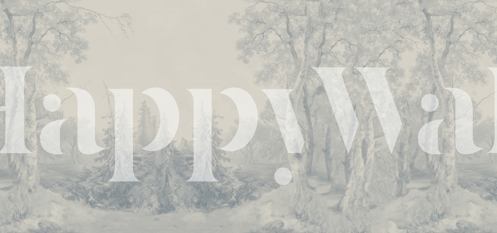 Forest Landscape Blue Wallpaper | happywall.com