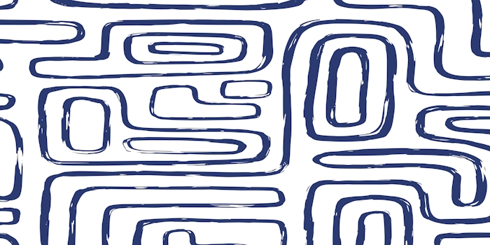 Blue Abstract Line Wallpaper for Modern Decor