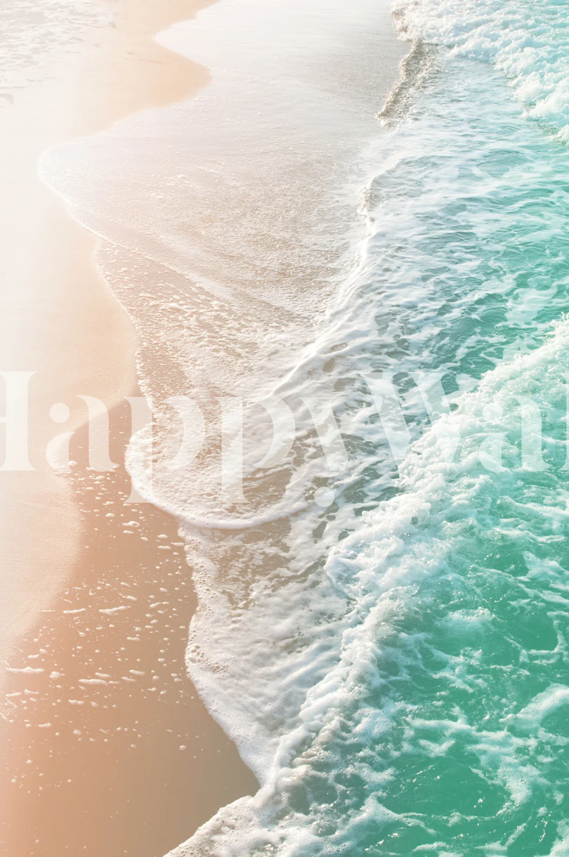 Emerald Beige Ocean Dream 1 Wallpaper | Happywall