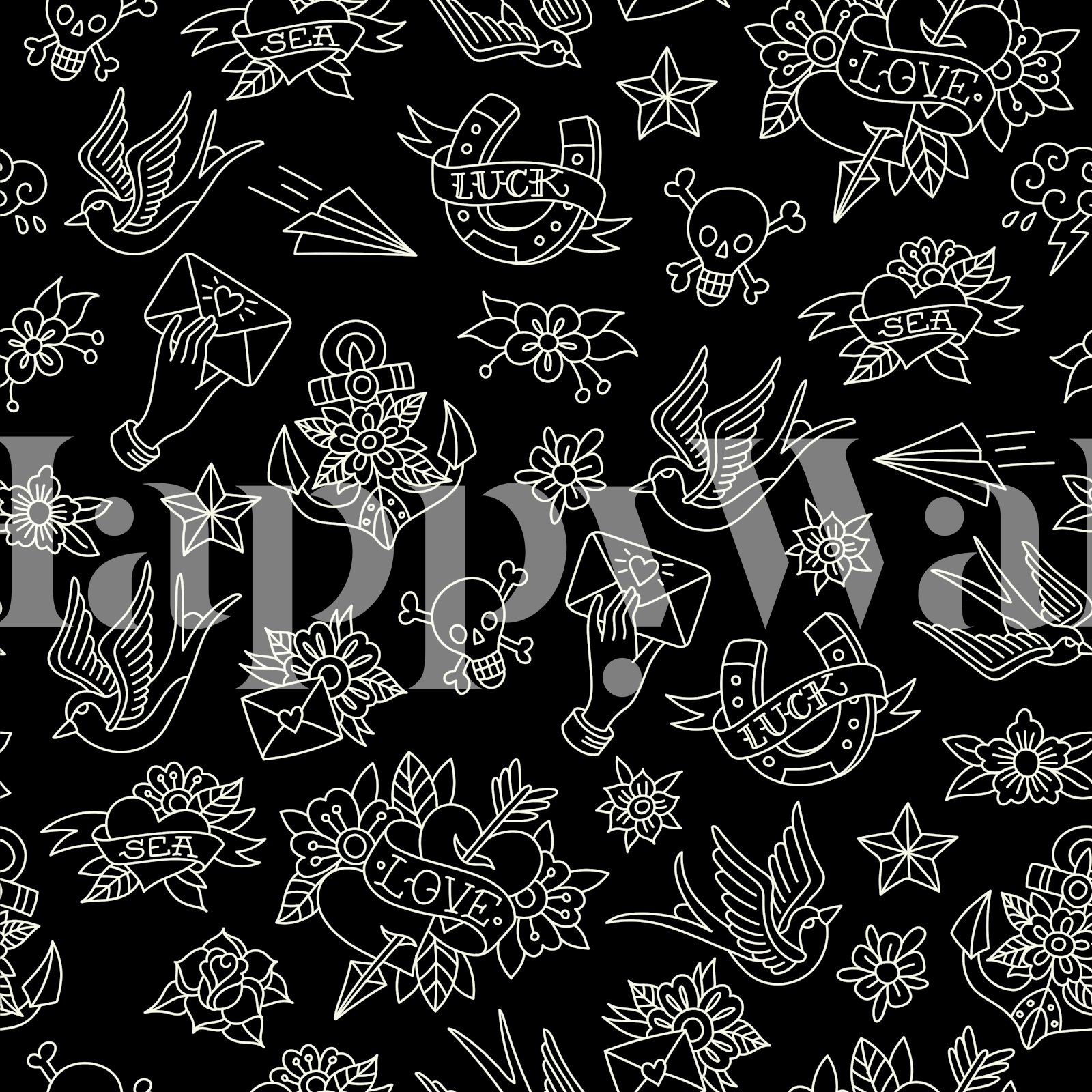 Nautical Tattoo Style Wallpaper