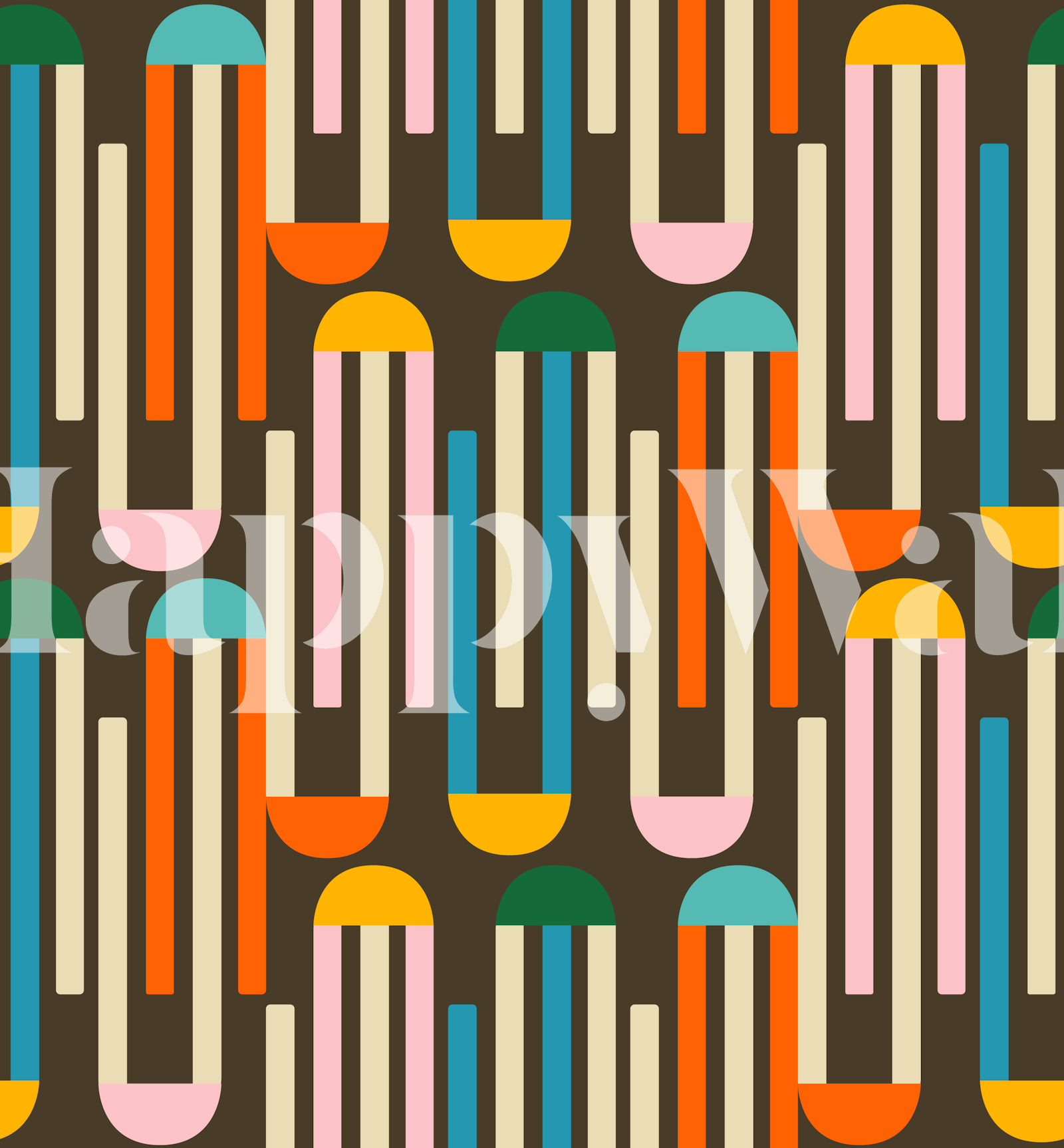 Color Block Retro Wallpaper