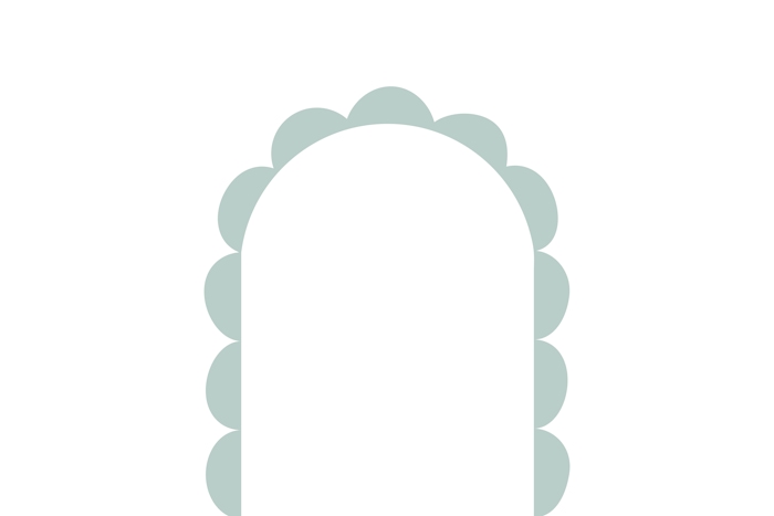 Green Scallop Arch Wallpaper | Happywall.com