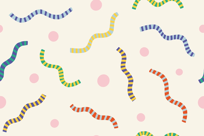 Colorful Streamer Pattern Wallpaper
