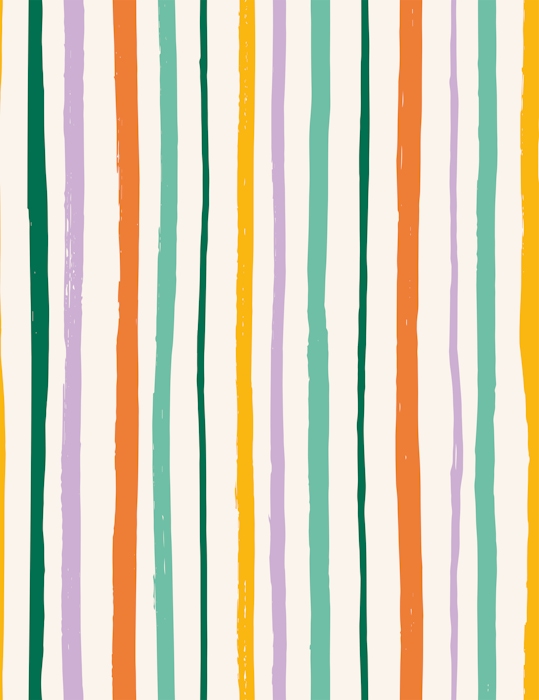 Crayon Stripes Wallpaper | happywall.com