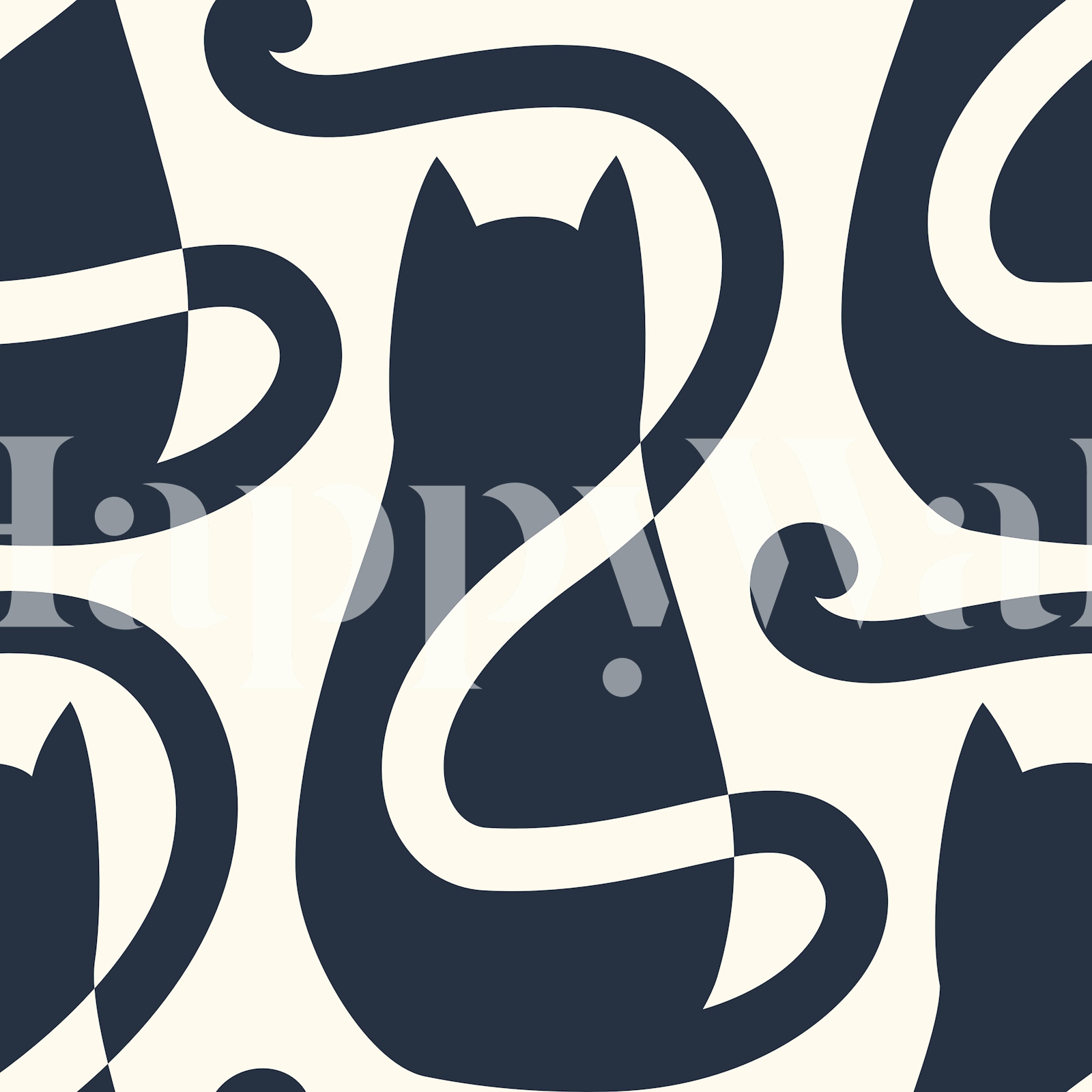 Black Cat Pattern Wallpaper for Cat Lovers