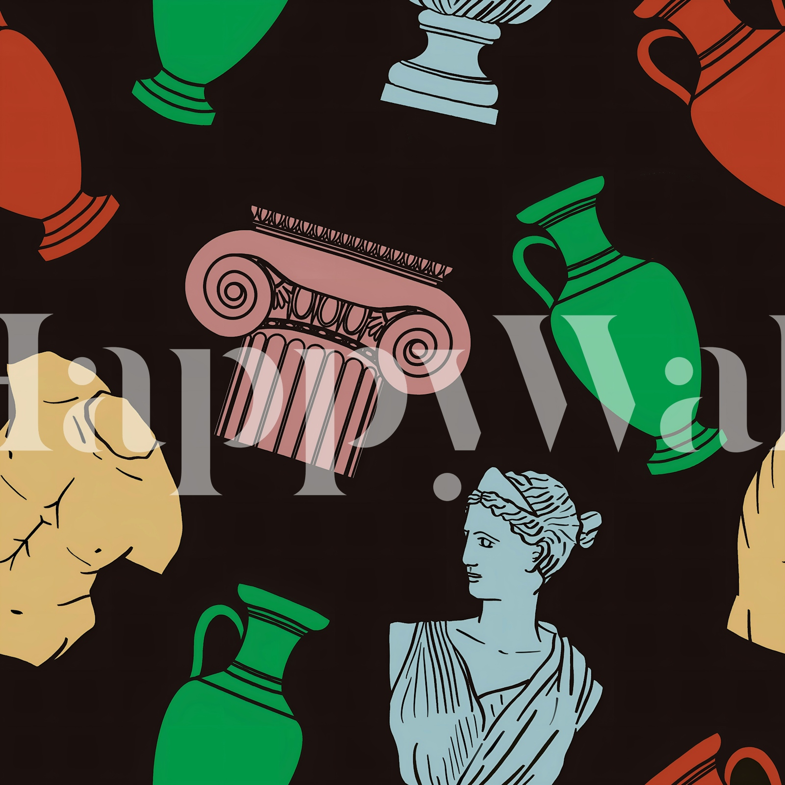 Greek Theme Classic Wallpaper | happywall.com