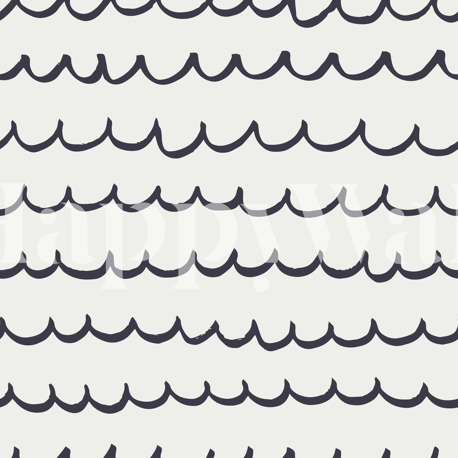 Navy Wave Pattern Wallpaper for Modern Rooms