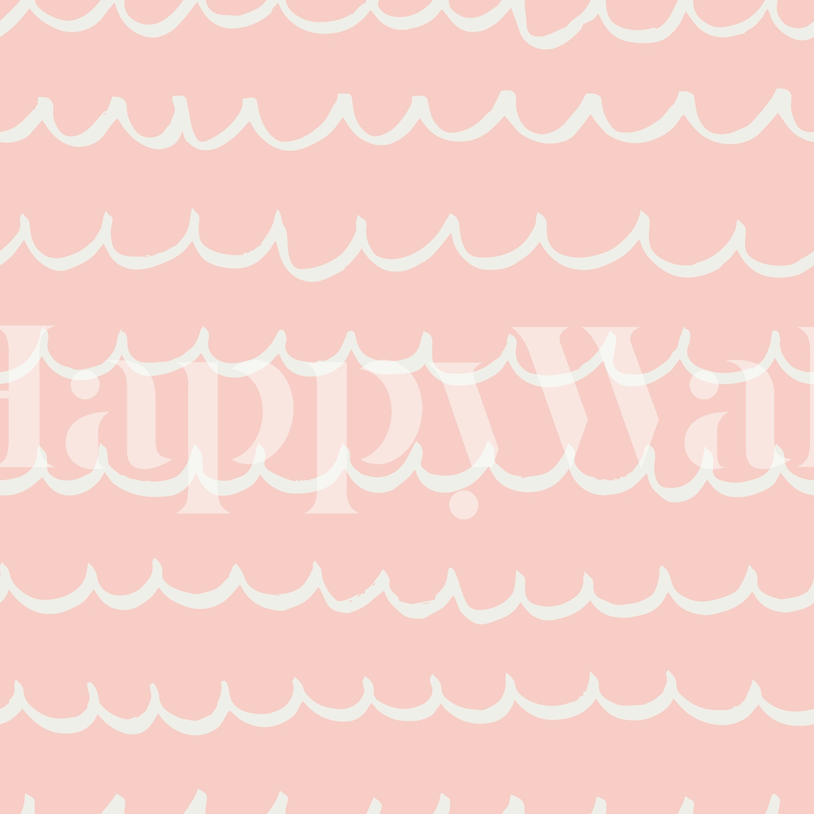 Waves Light Pink Wallpaper | happywall.com