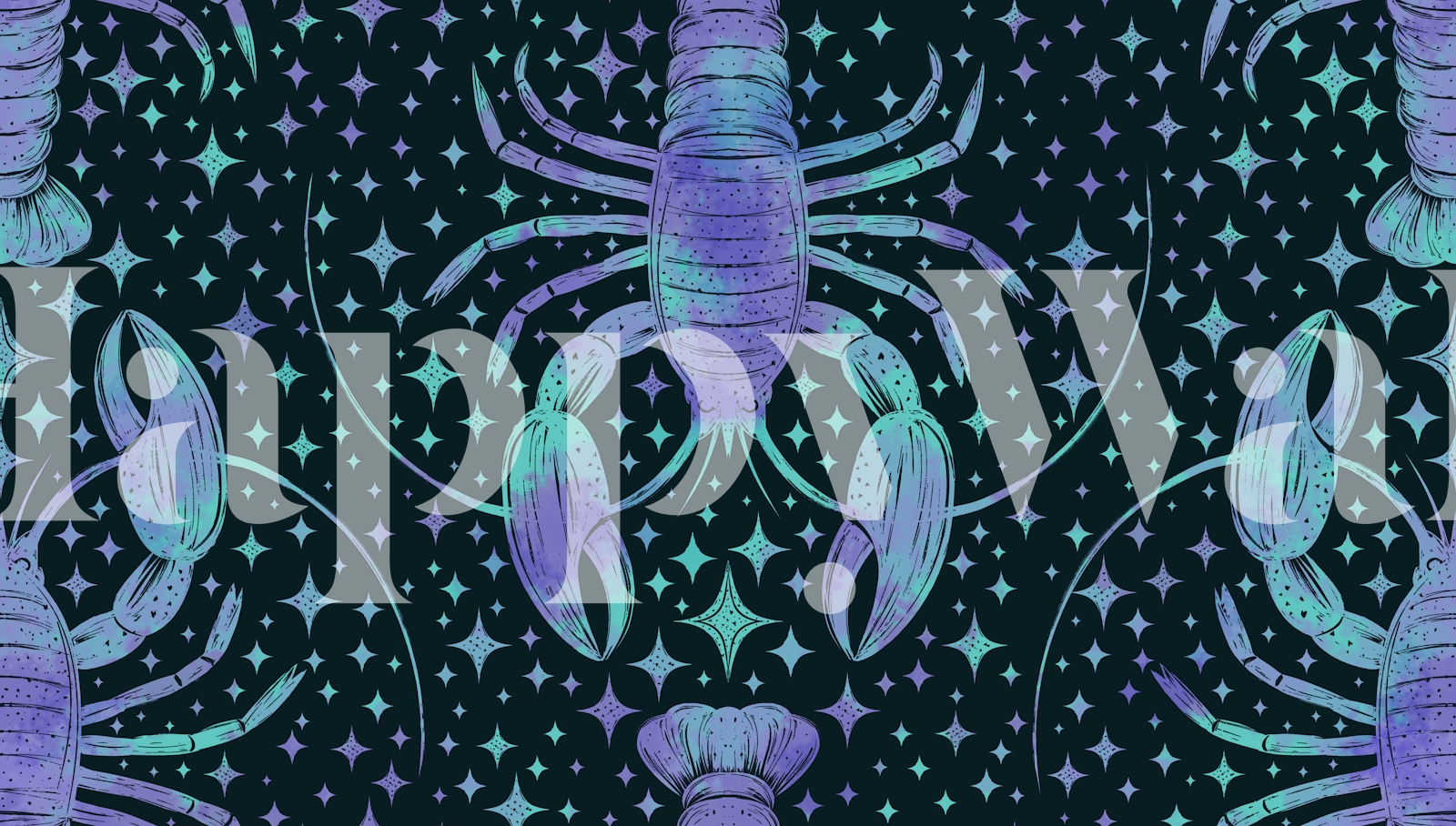 Celestial Lobsters Wallpaper | happywall.com