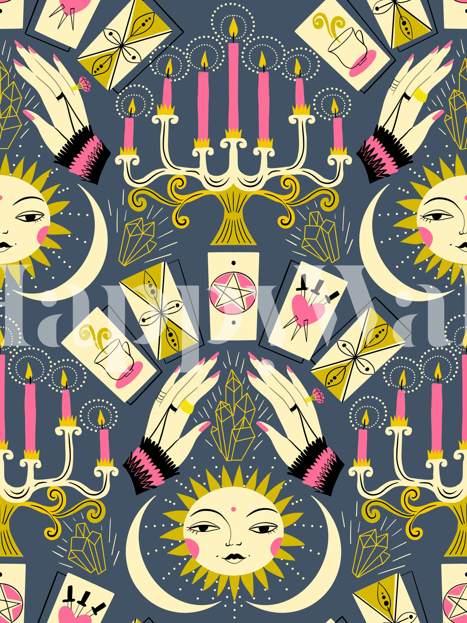 Magic Card Reading Wallpaper | Happywall.com