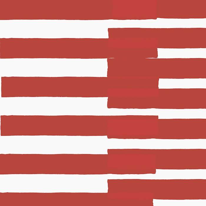 Big Stripes in Red Wallpaper | Happywall
